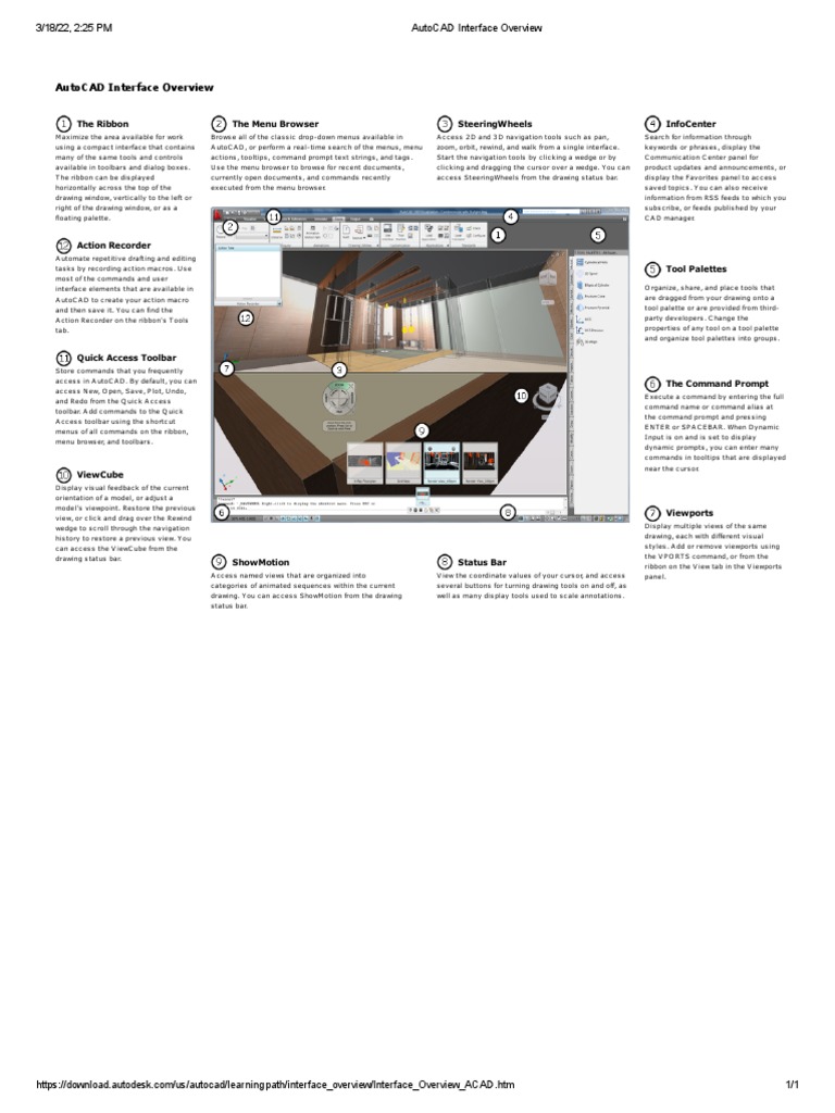 AutoCAD Interface Overview | PDF | Computing | Human–Computer Interaction