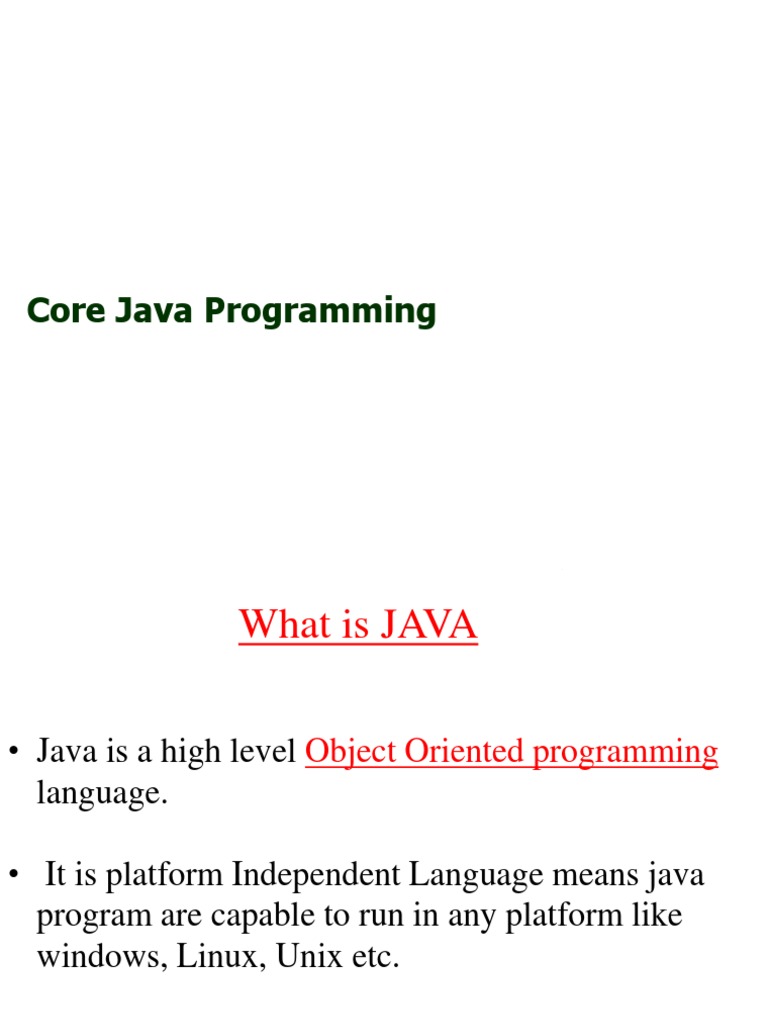 1 - Introduction - Java (3 Files Merged) | PDF