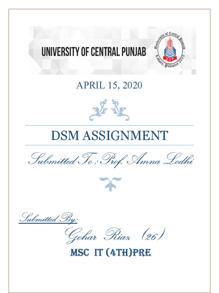 DSM Assignment 1 | PDF | Encryption | Cryptography