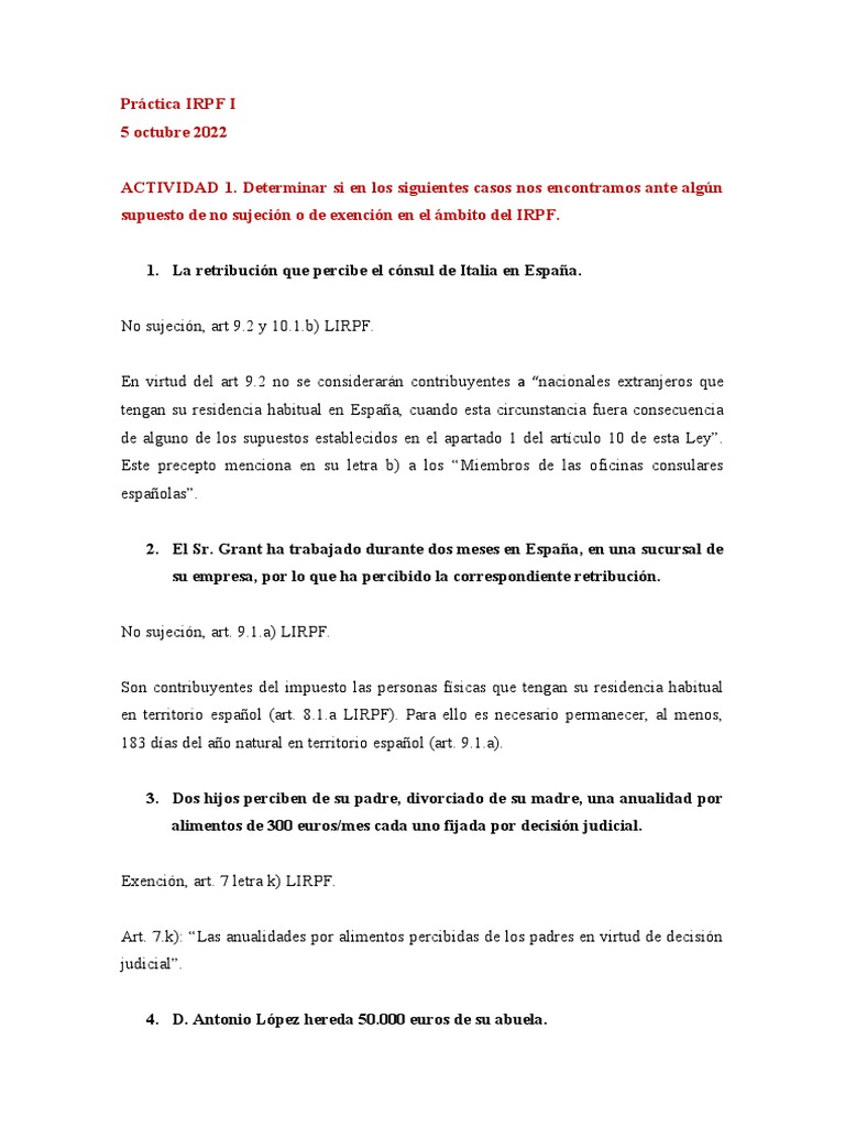 Irpf I | PDF | Impuestos | España