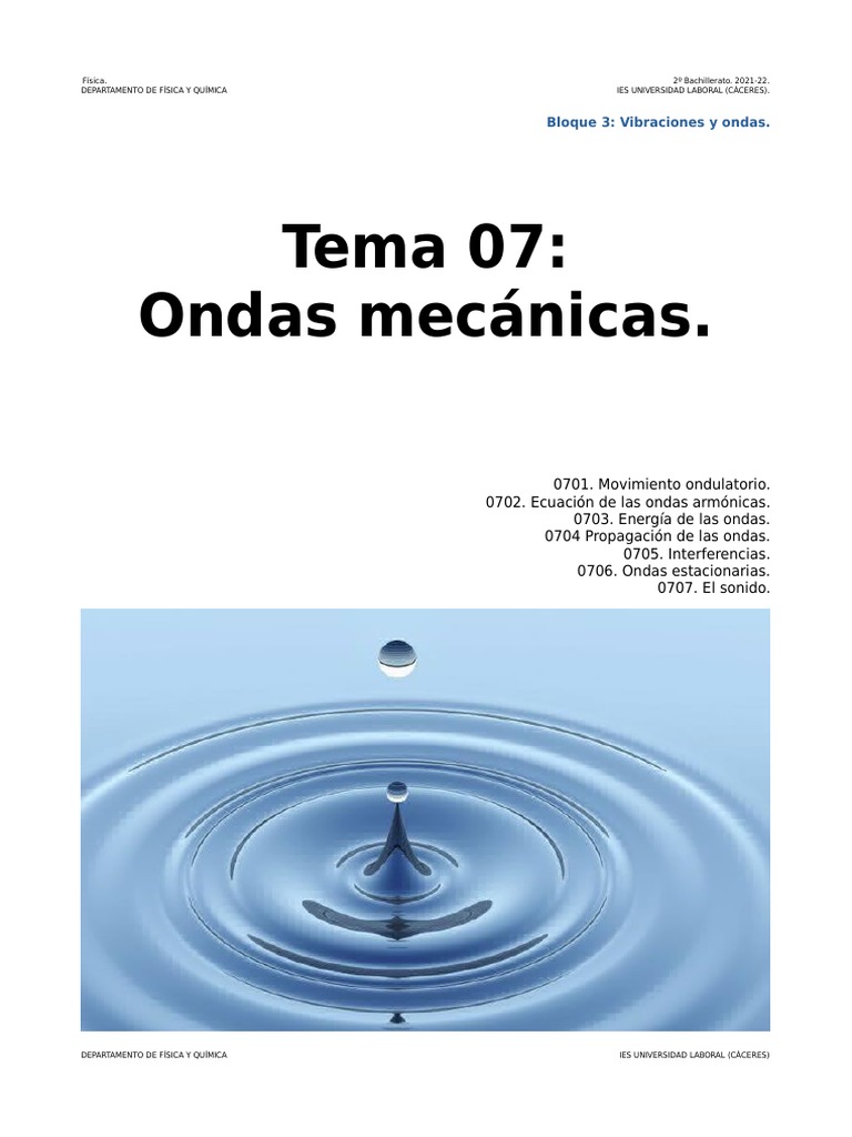 Tema 07 | PDF | Olas | Sonido
