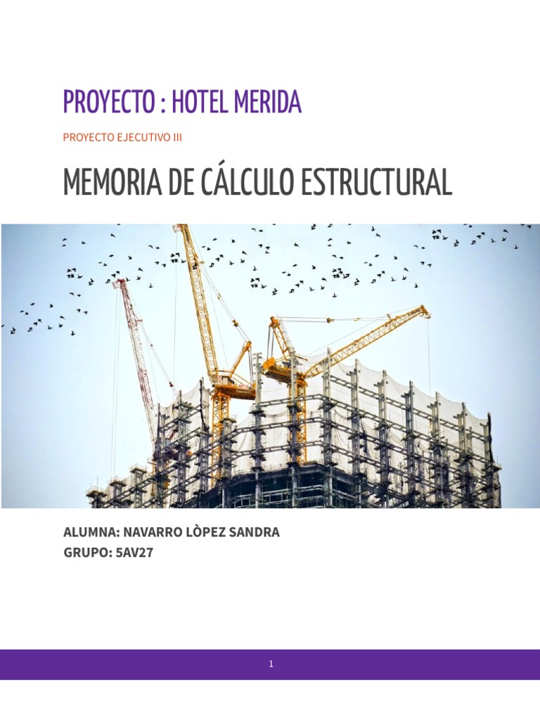 Memoria de Calculo Estructural - Navarro Lopez Sandra | PDF | Hormigón ...