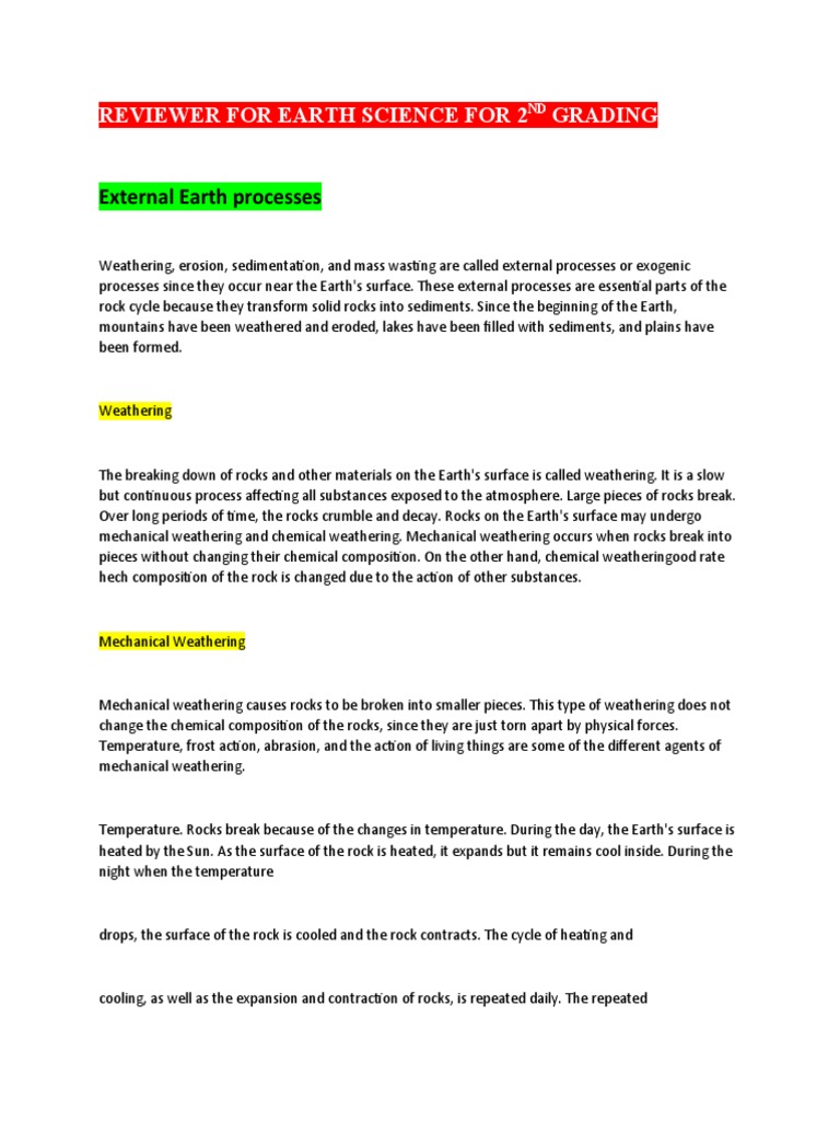 External Earth Processes Overview | PDF | Plate Tectonics | Magma