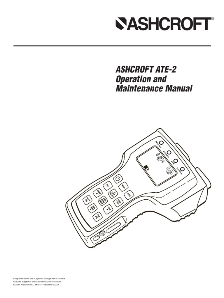 Ashcroft Ate 2 Manual | PDF | Usb | Electrical Engineering