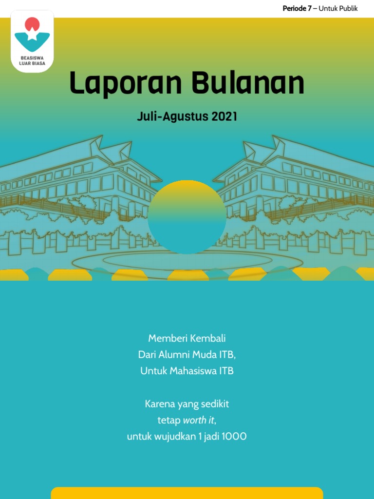 Laporan Bulanan BLB Periode 7 - Juli-Agustus 2021 - Publik | PDF