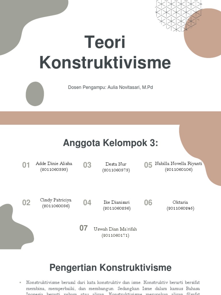 Kel.3 Teori Konstruktivisme | PDF | Karier & Perkembangan