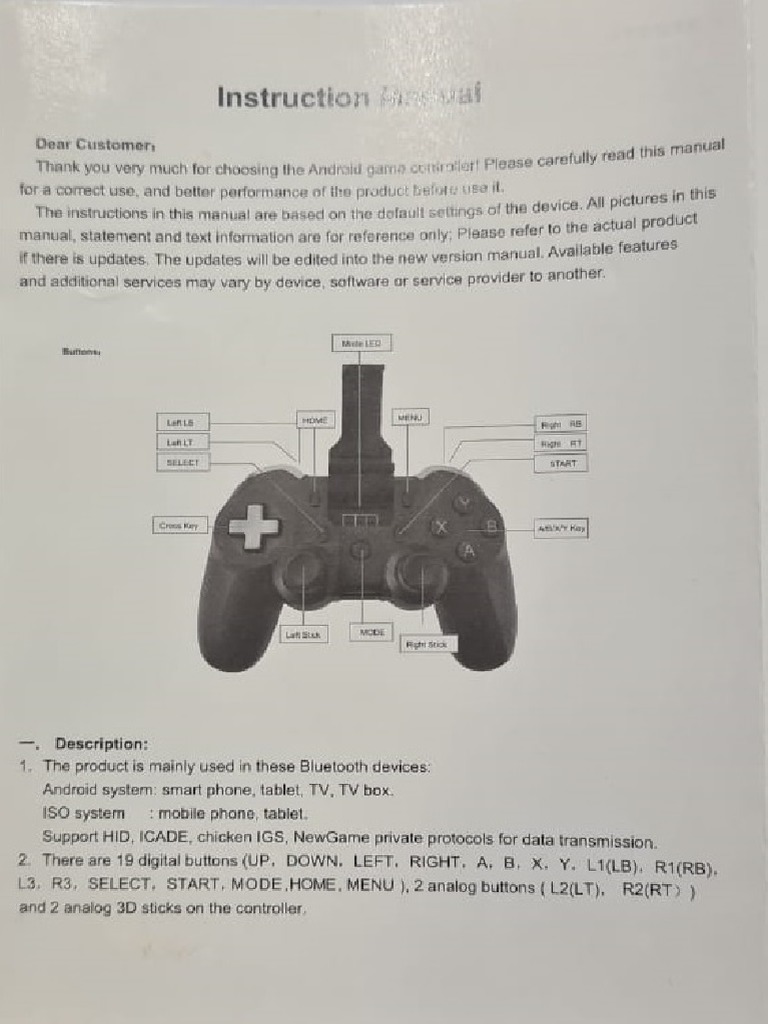 Manual Sz8006 Joystick | PDF