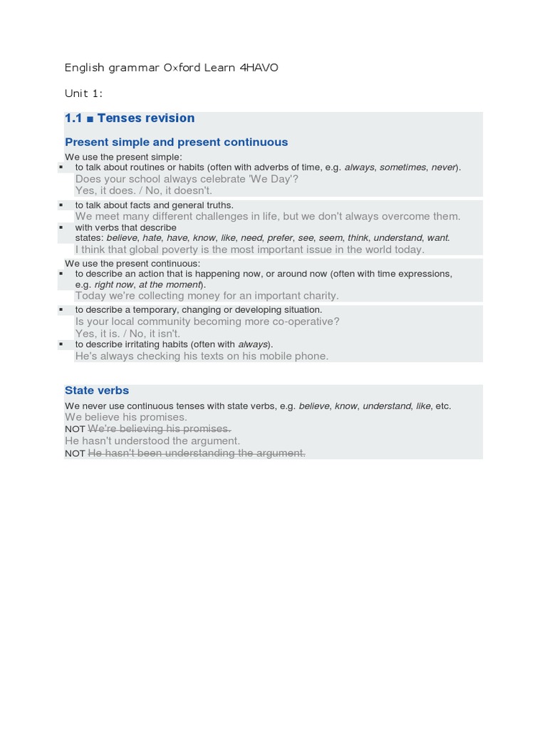 Tenses, Verb Forms, and Other Grammar Concepts: A Comprehensive Guide ...
