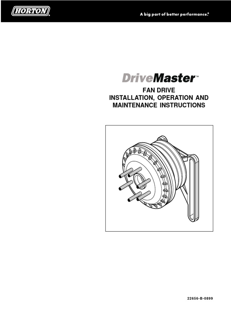 Horton Drive Master Installation, Operation, Maintenance | PDF | Switch ...
