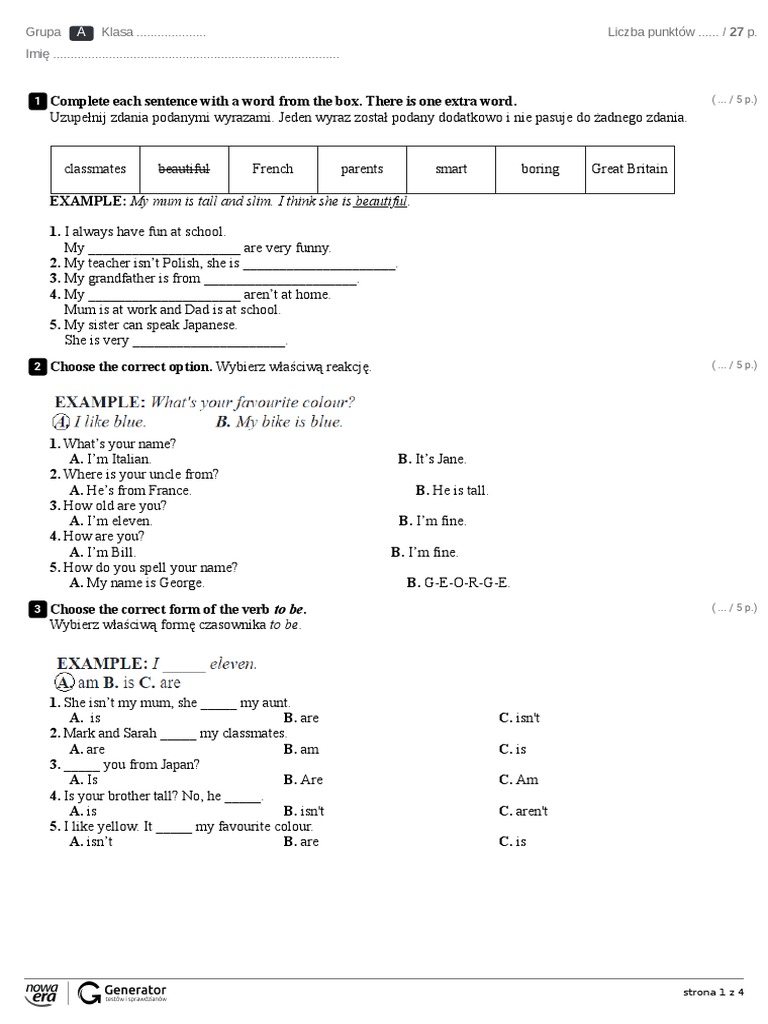 Unit 1 Test - Ekowydruk | PDF | Linguistics