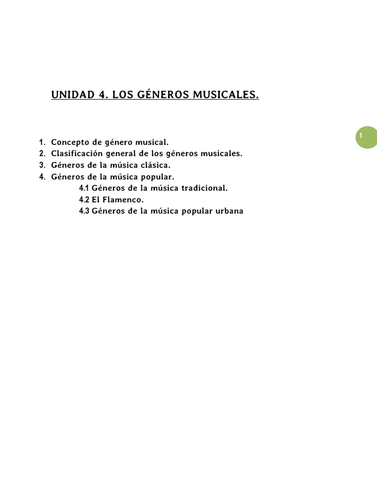 Clasificación de Géneros Musicales | PDF | Jazz | La música rock