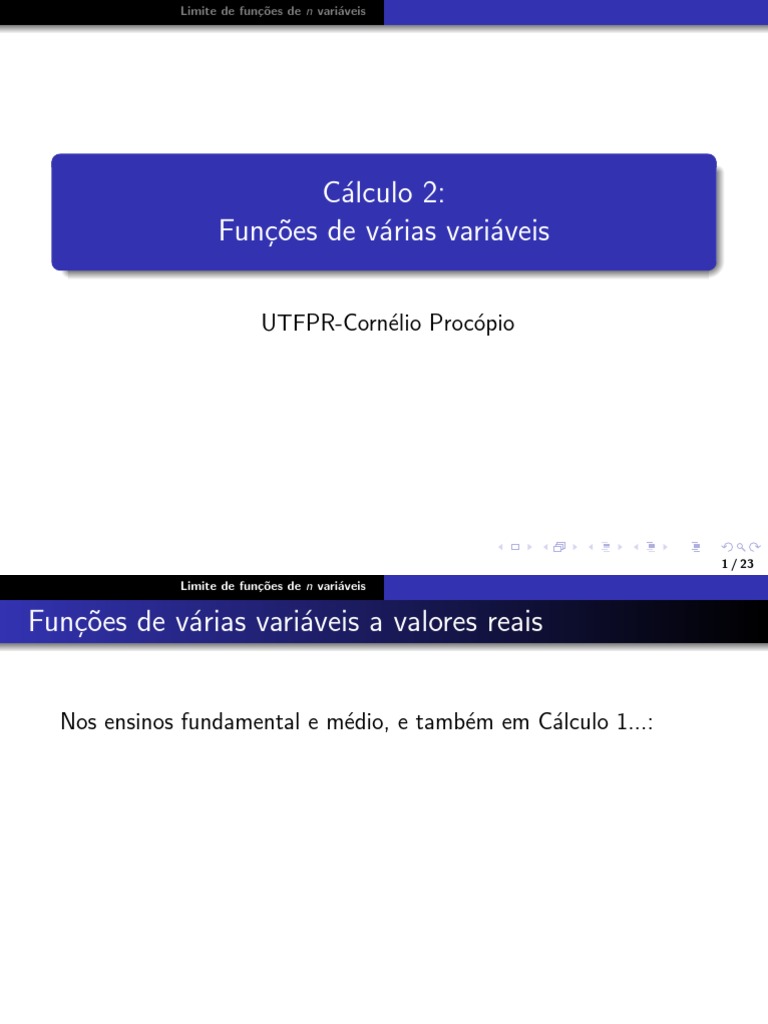 Funções de Várias Variáveis | PDF