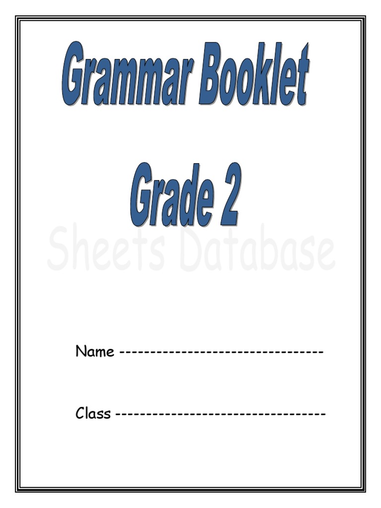 Grammar Booklet Grade 2 Sheets Database | PDF | Grammatical Number | Plural