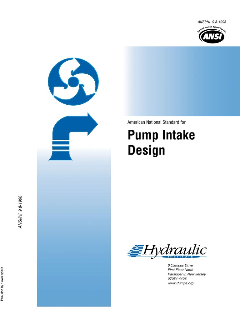 ANSI HI 9.8 Pump Intake Design | PDF