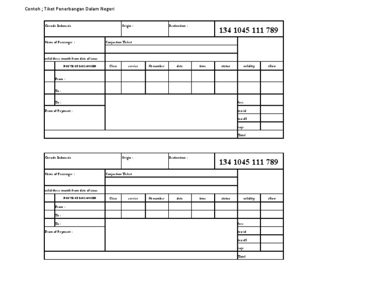 Tiket Manual | PDF