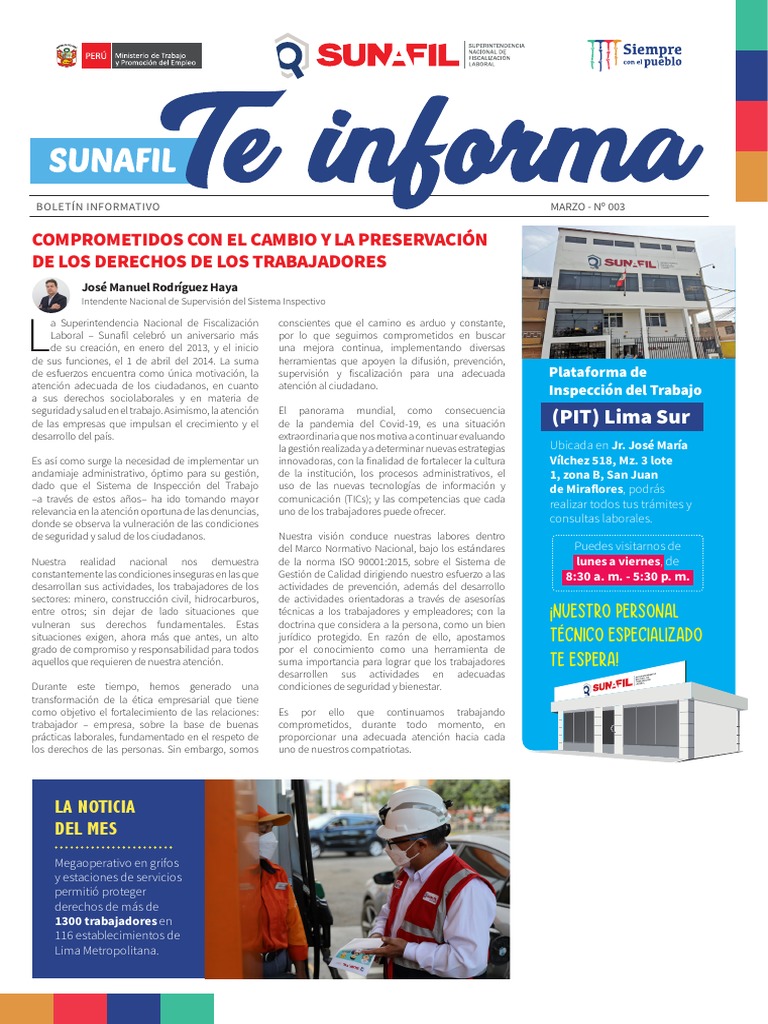 Sunafil Te Informa 3 PDF | PDF