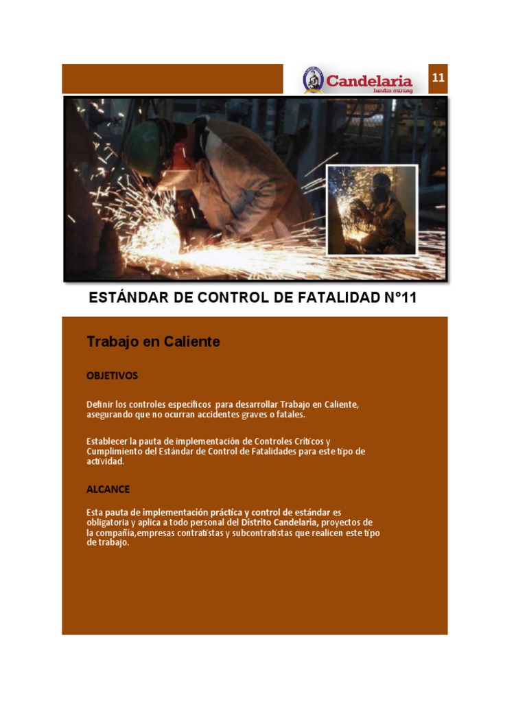 Estándar Control de Trabajo en Caliente #11 | PDF