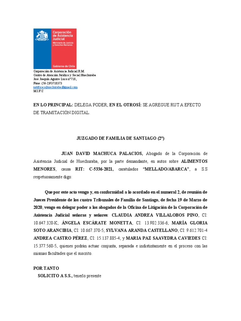 Delega Poder Abogados Segundo Juzgado | PDF