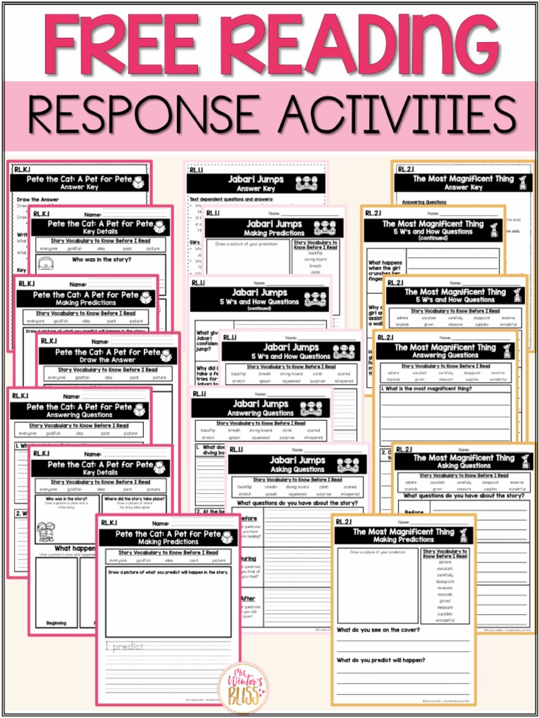 Free K-2 Reading Response Activities | PDF