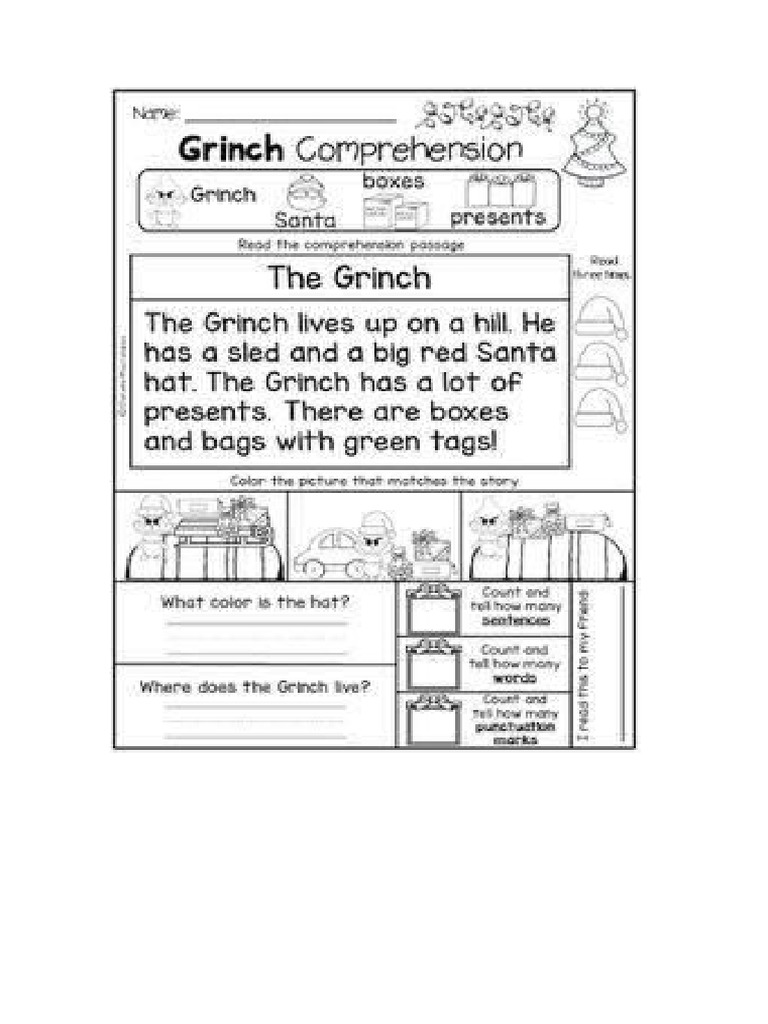 Grinch Comprehension | PDF