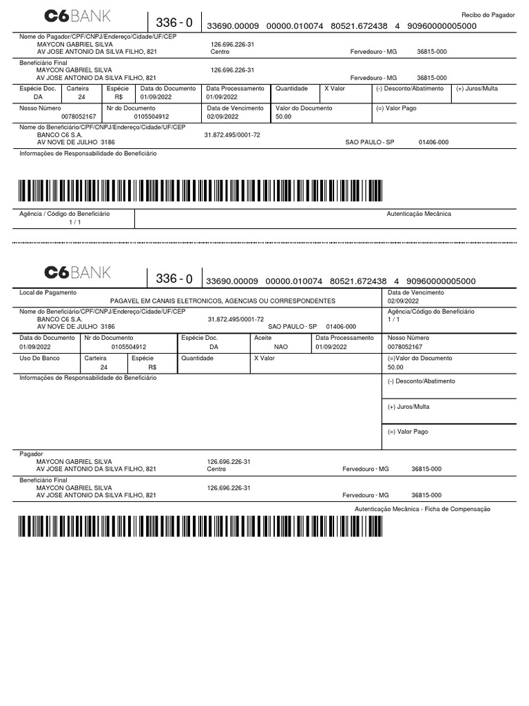 Boleto | Download grátis PDF | Bancos | Serviços financeiros