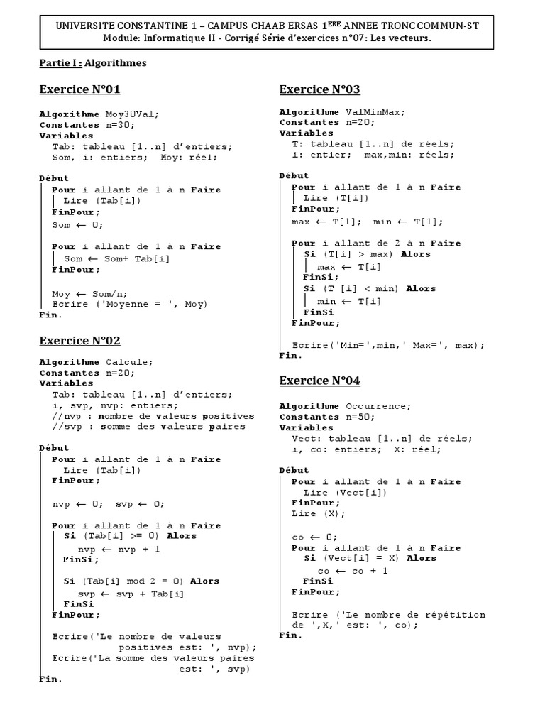 Corrigé TP07 | PDF | Informatique | Programmation informatique