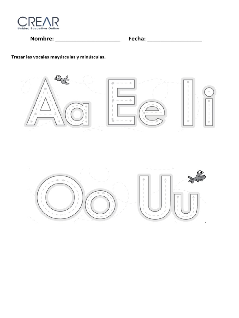 Trazo de Vocales | PDF