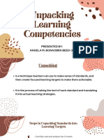 Unpacking Learning Competencies | PDF | Learning | Knowledge