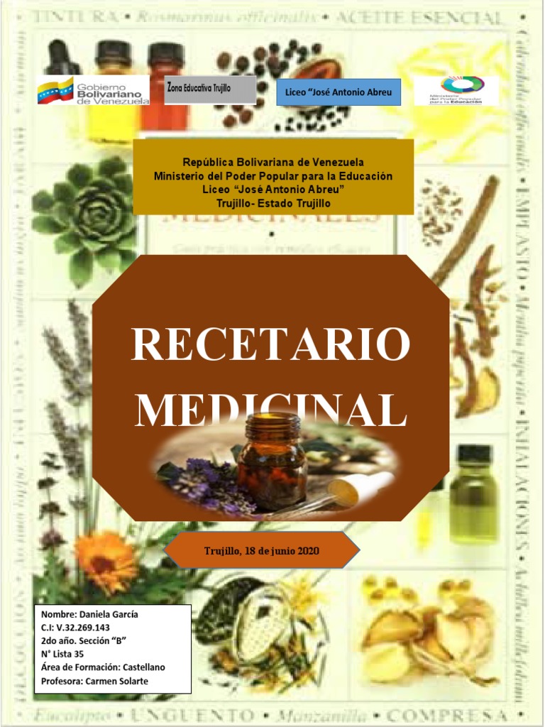 Recetario Medicinal Plantas y Frutas | PDF | Limonada | Té