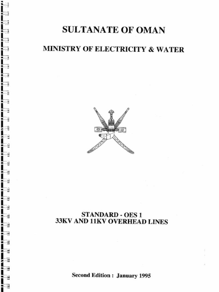 OES1-33KV and 11KV Overhead Lines | PDF
