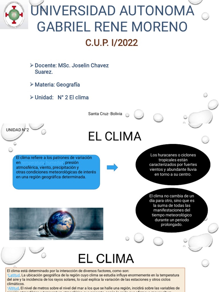 Unidad 2 El Clima | PDF | Clima | Clima templado