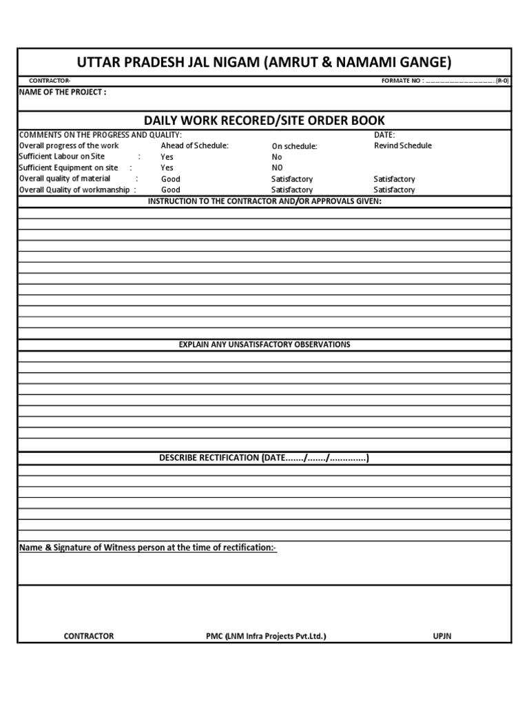 Site Order Book Format | PDF | Computers | Technology & Engineering