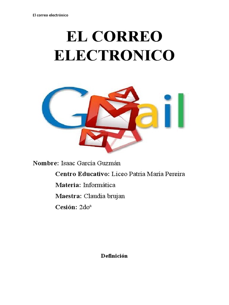 Cuestionario El Correo Electronico Informatica | PDF | ciberespacio | Informática