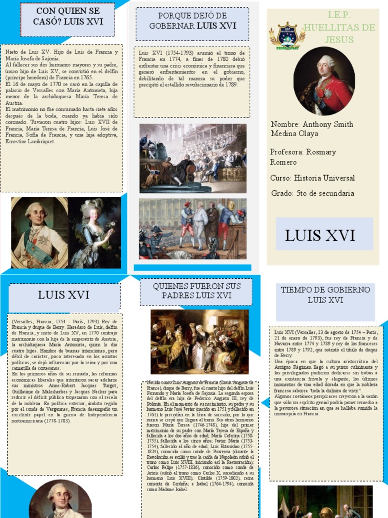 Triptico de LUIS XVI | PDF | Maria Antonieta | Franceses