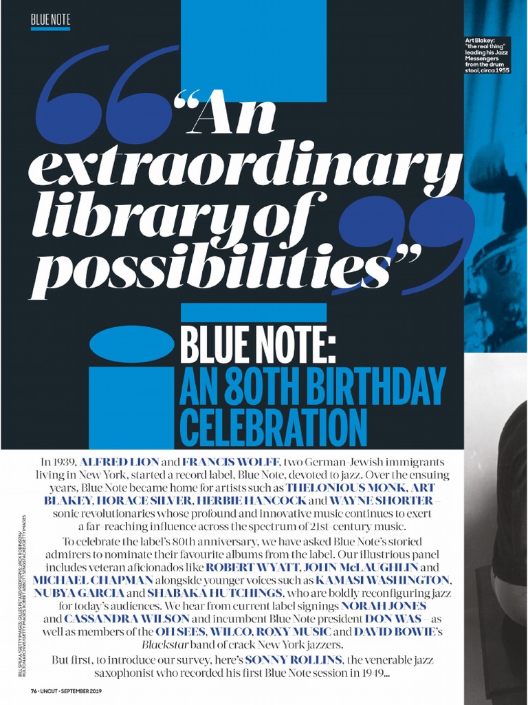 Blue Note 2019-09 80th Birthday (Uncut) | PDF