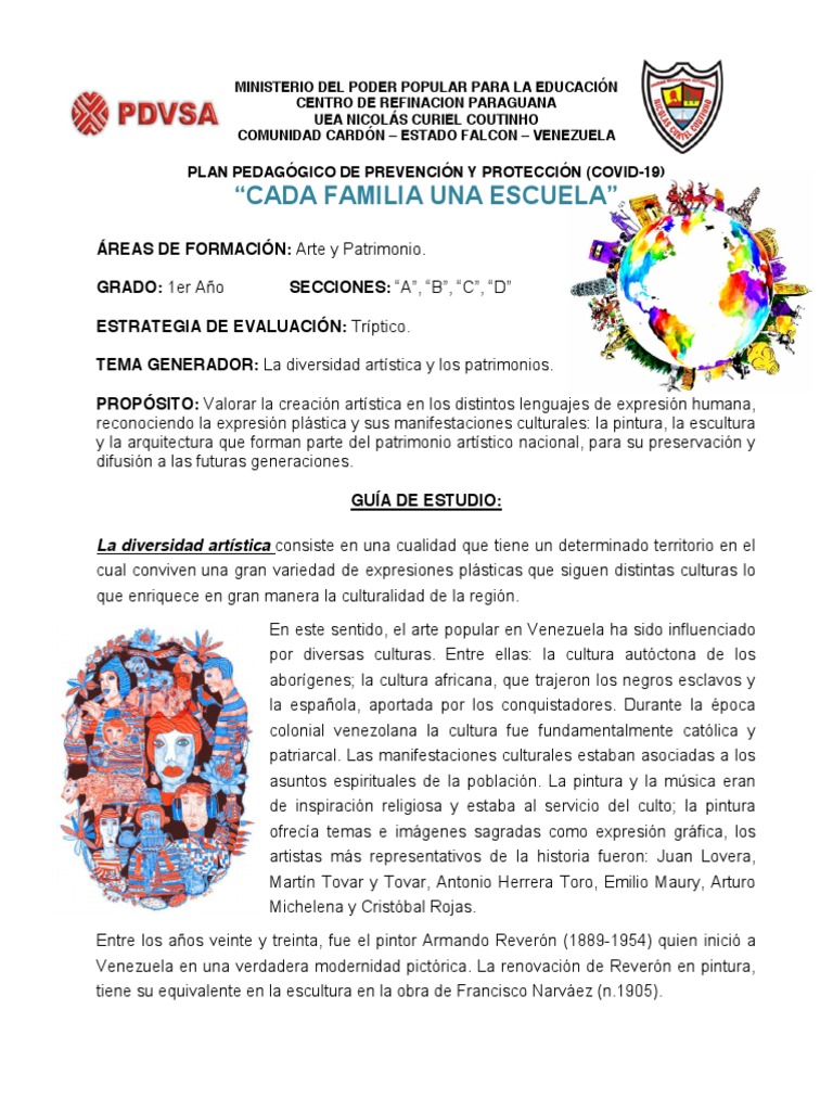 Guia 1 Arte y Patrimonio 1er Año - Ii Lapso Aprobada | Descargar gratis PDF | Patrimonio de la ...