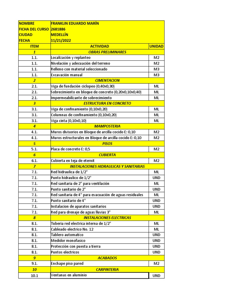 Listado Frank | PDF | edificio | Construyendo tecnología