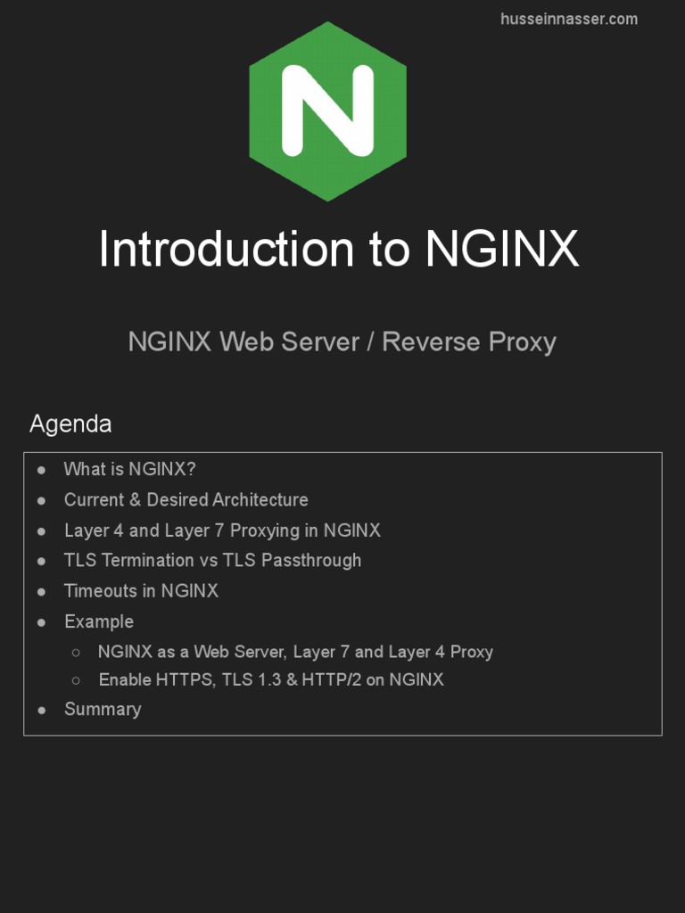 Introduction To Nginx Slides | PDF | Transport Layer Security | Proxy Server
