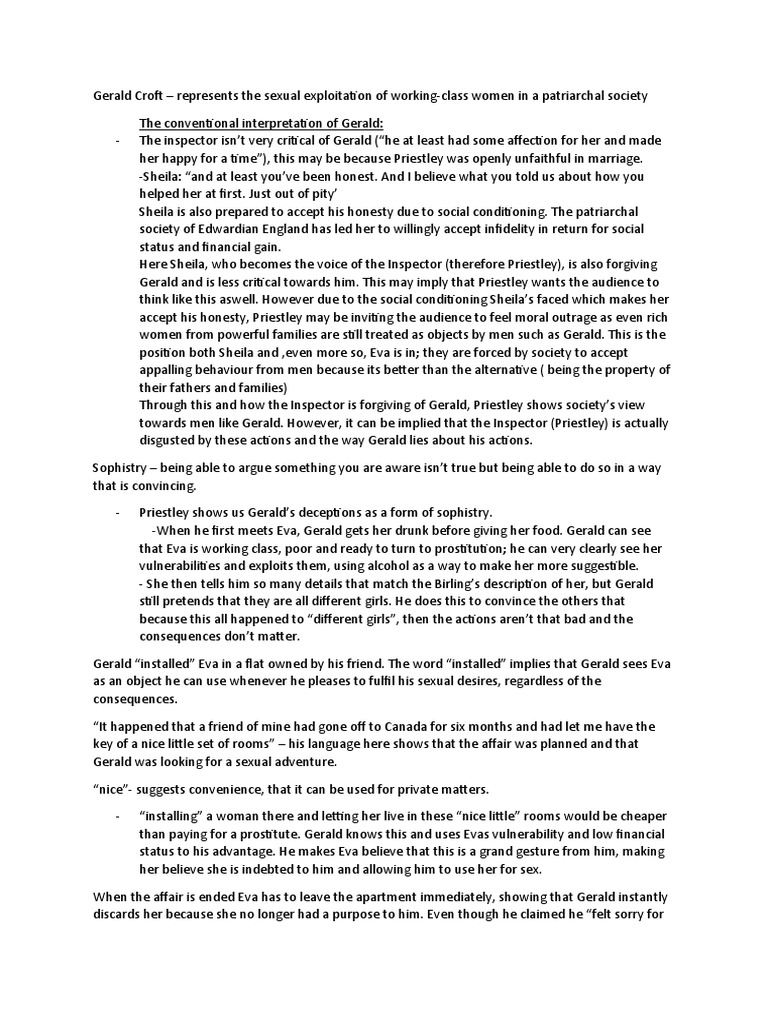 Gerald Croft - Lit Revision | PDF | Mystery, Thriller & Crime Fiction ...