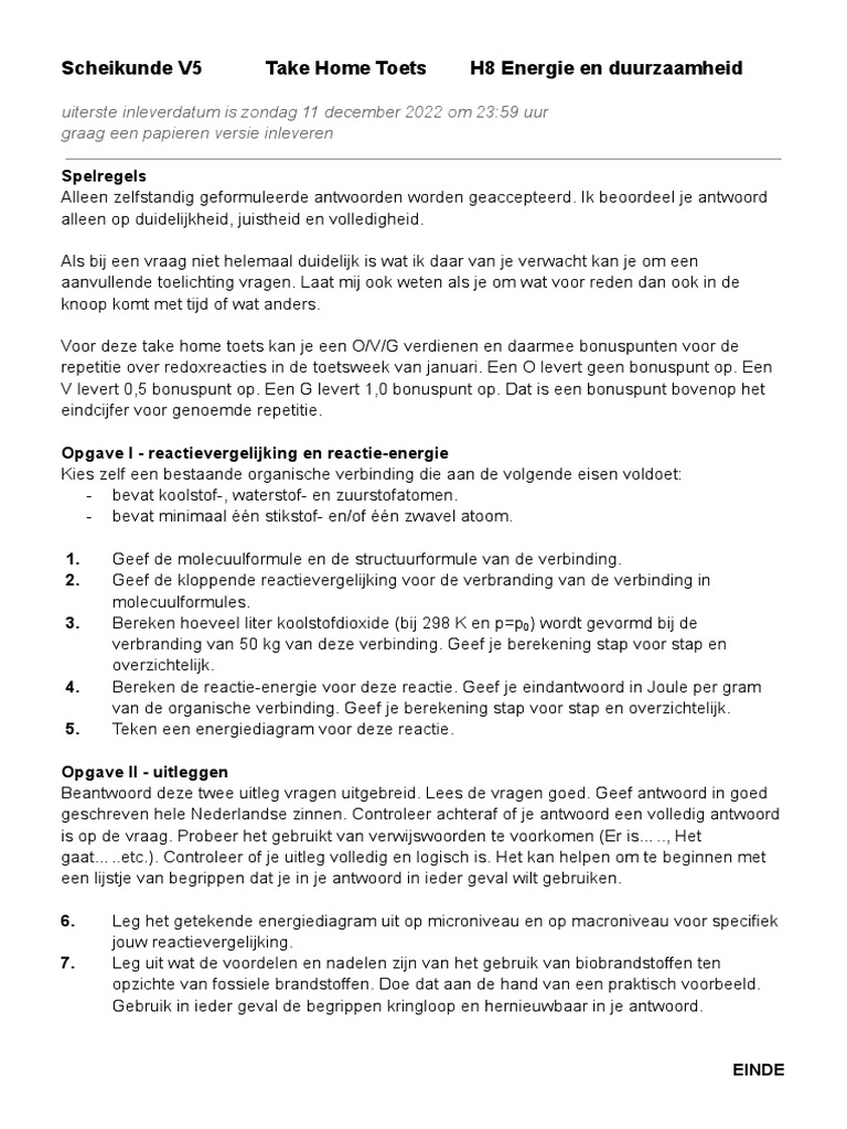 HLR Take Hometoets H8 Energie en Duurzaamheid | PDF