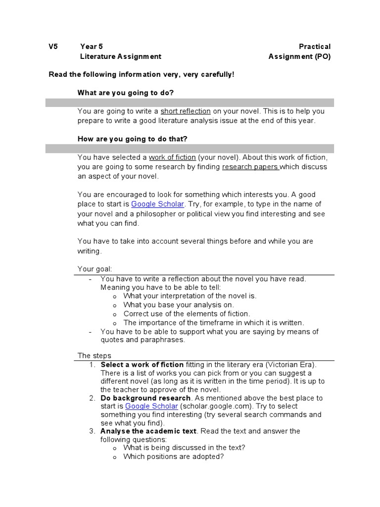 2022-2023 - V5 - Literature Assignment 1 | PDF | Essays | Argument