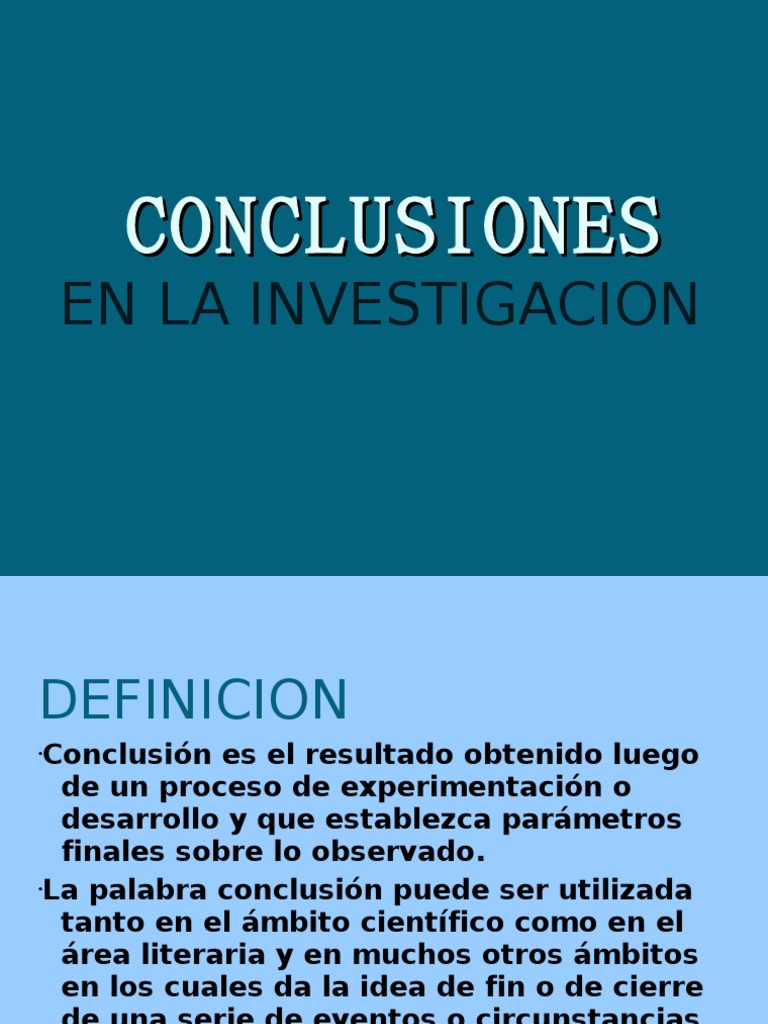 Conclusion | PDF | Interacciones de disciplina académica | Teoría