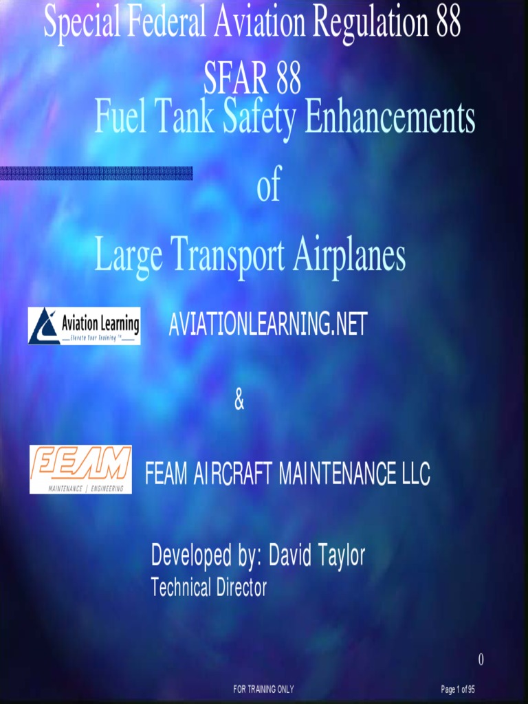 SFAR 88 Fuel Tank Safety Overview | PDF | Transport | Aerospace