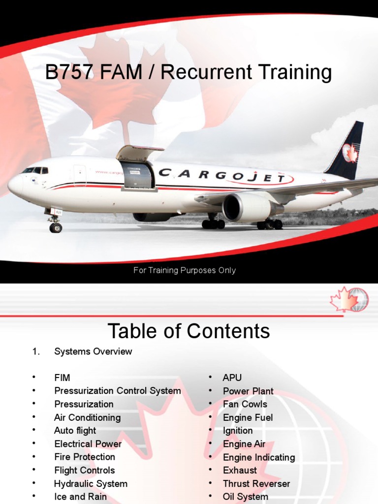 757 Recurrent Training Rev.1 | PDF | Landing Gear | Valve