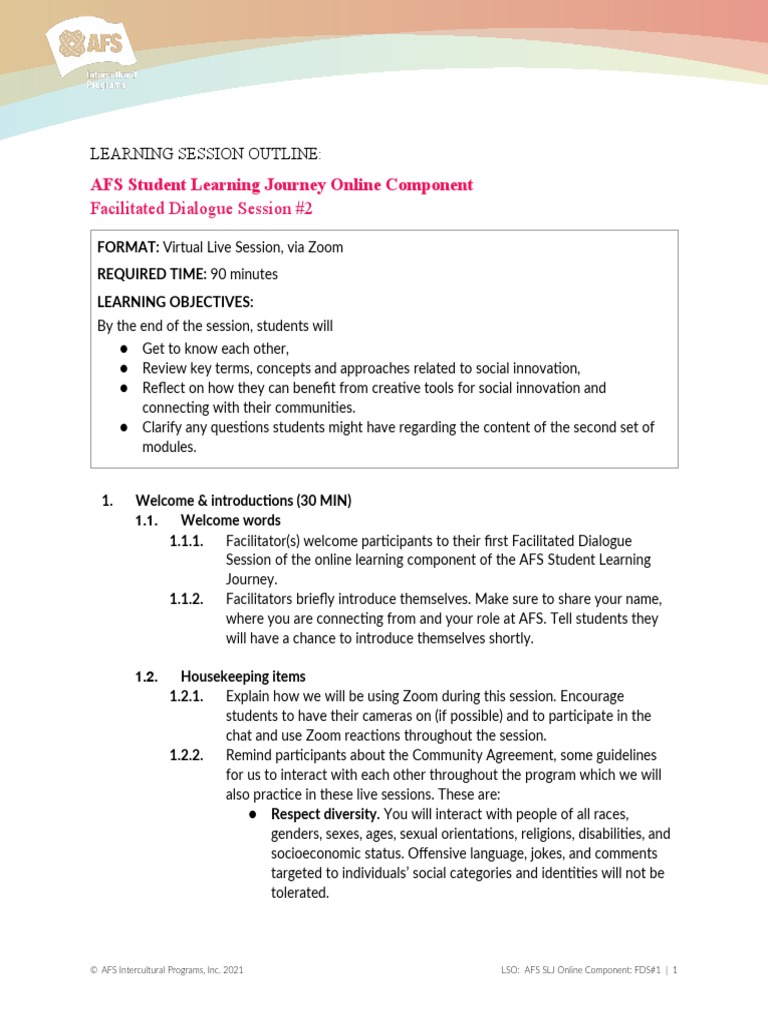 Copia de SLJ Online Component - FDS #2 Learning Session Outline | PDF ...