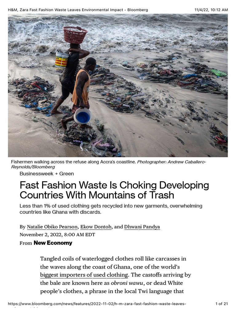 H&M, Zara Fast Fashion Waste Leaves Environmental Impact - Bloomberg ...