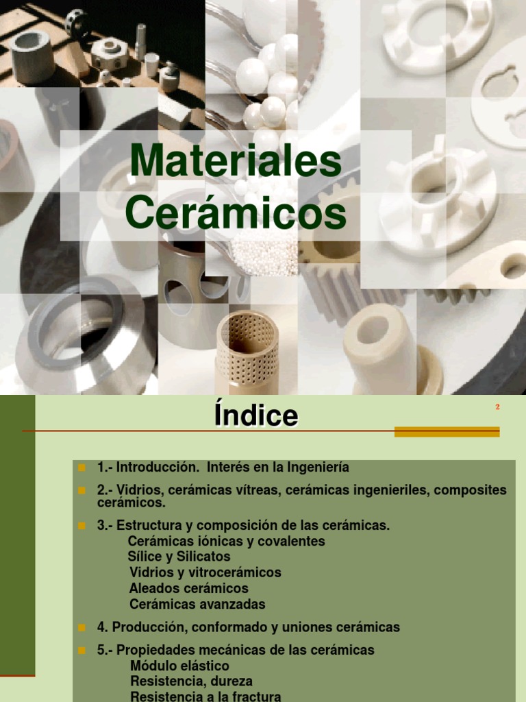 Tema 6. Materiales Ceramicos | PDF | Mecánica de fractura | Lentes