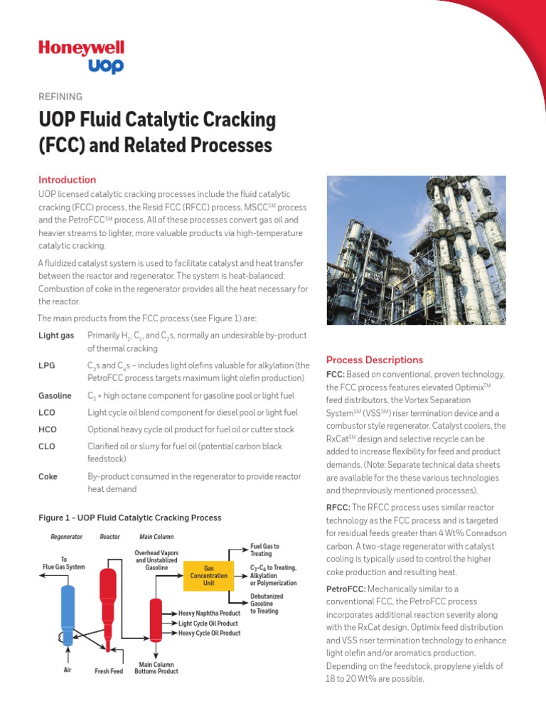 Honeywell Uop FCC Related Processes Datasheet | PDF | Chemical ...