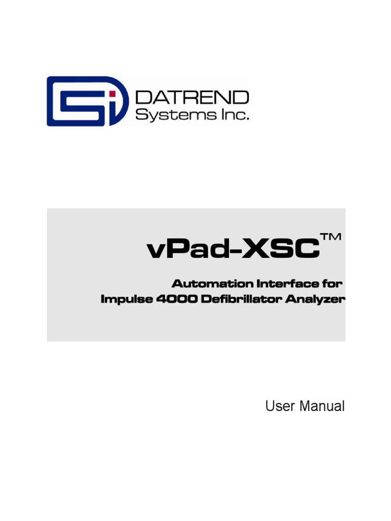 MN 133a 6100 024 VPad XSC For Impulse 4000 User Manual | PDF | Command ...
