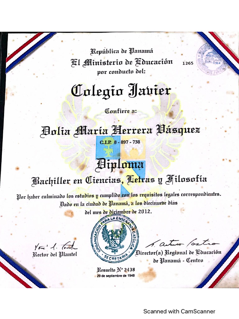 Diploma Bachiller | PDF